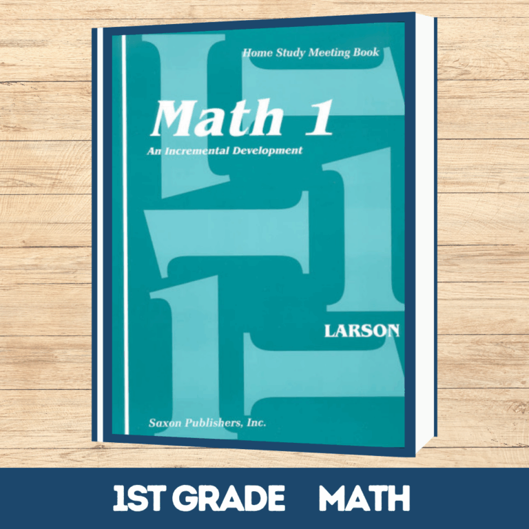 Saxon Math: 1st Grade - Sage Oak Charter Schools