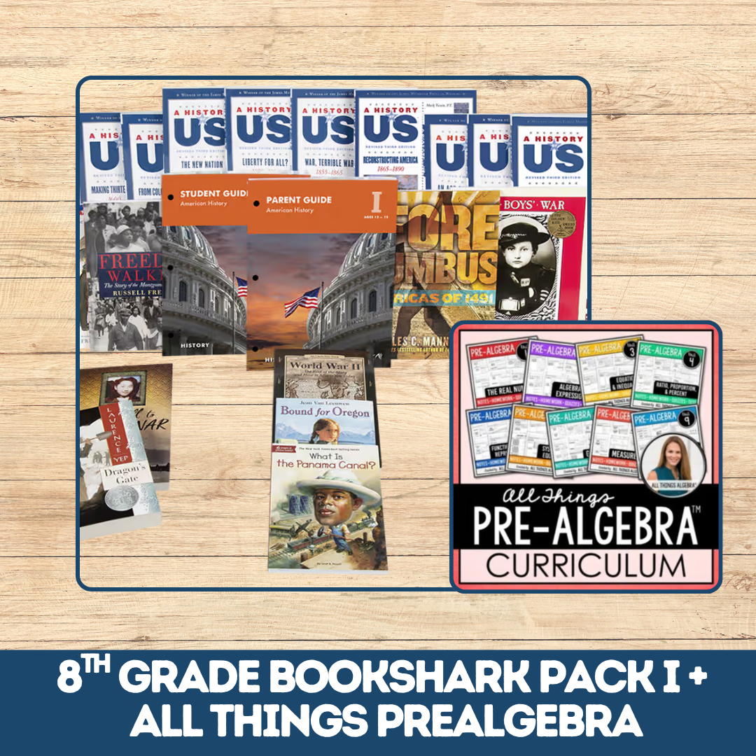 8th Grade Bookshark Package I + All Things Prealgebra - Sage Oak ...