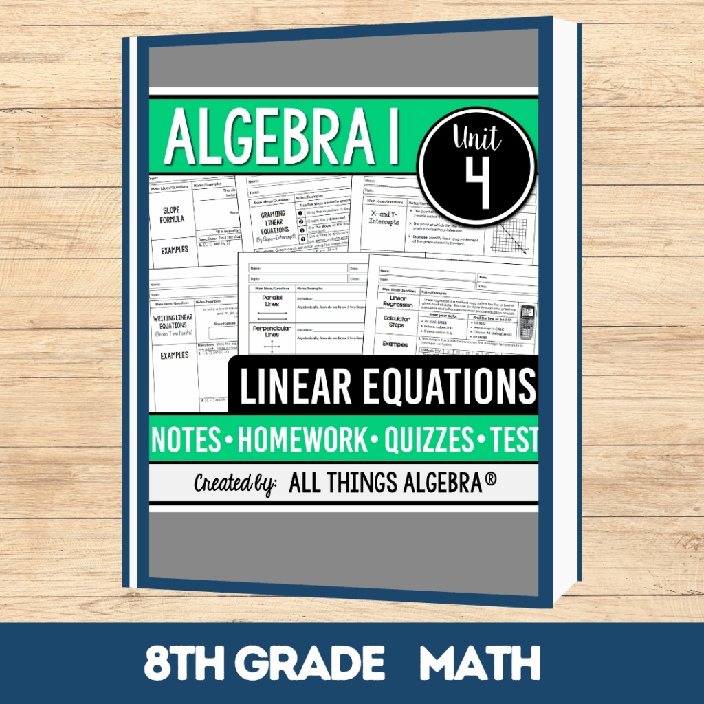 All Things Algebra: 8th Grade - Sage Oak Charter Schools