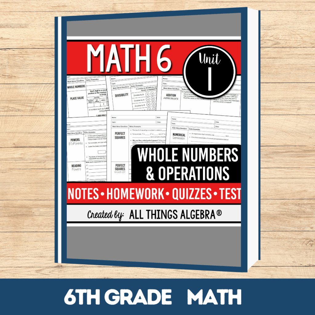 All Things Math: 6th Grade - Sage Oak Charter Schools