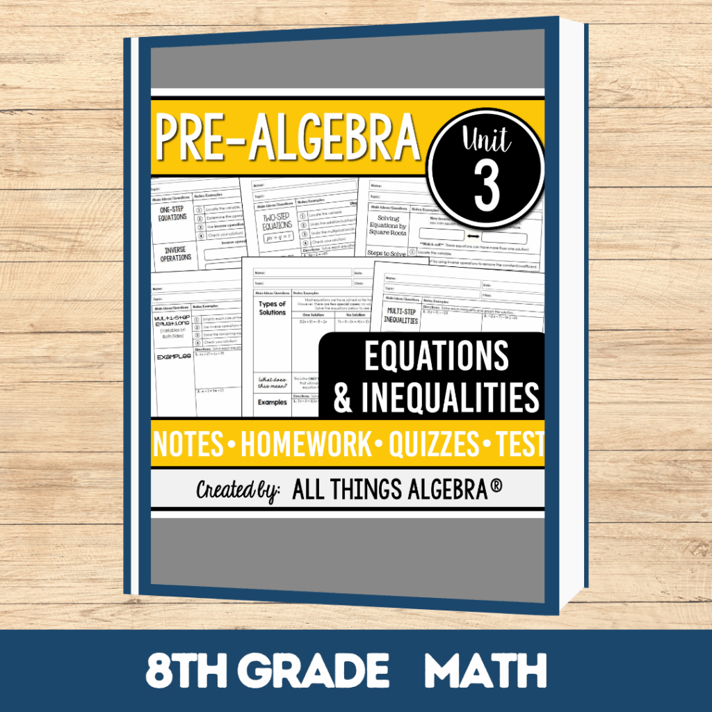 All Things Prealgebra: 8th Grade - Sage Oak Charter Schools