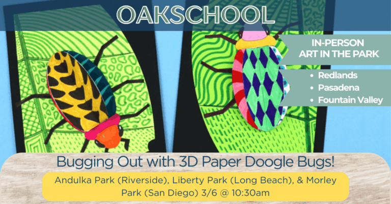 Art in the Park: Bugging Out With 3D Paper Doodle Bugs! - Sage Oak ...
